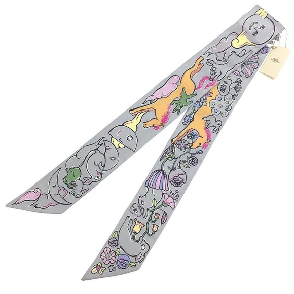 Hermes | Accessories | Hermes Twilly Scarf Muffler Thousand And One ...